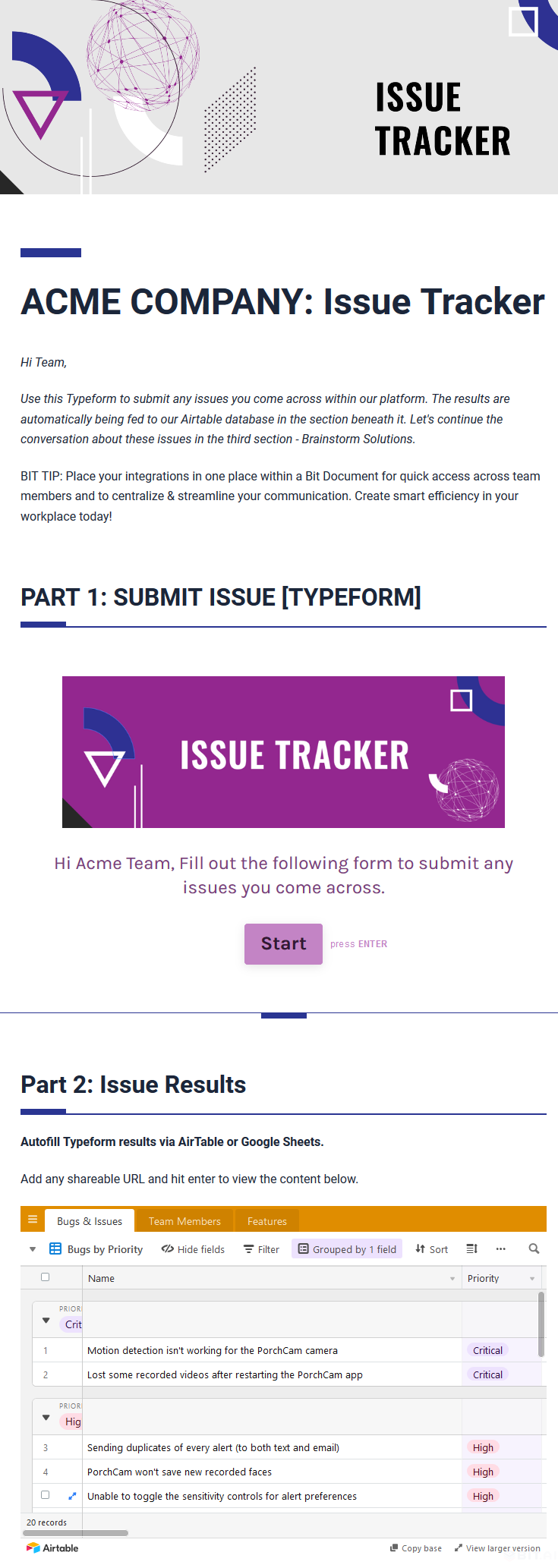 How to Embed Airtable in Your Documents - Bit.ai Blog