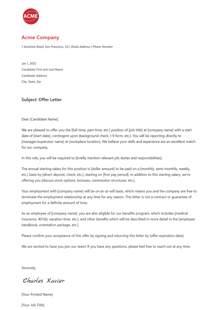 How to Write a Job Offer Letter: Definition, Format & Free Template