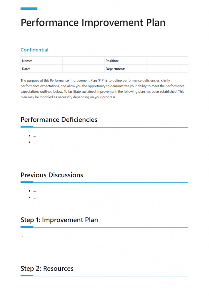 Performance Improvement Plan PIP What Is It How To Create It 