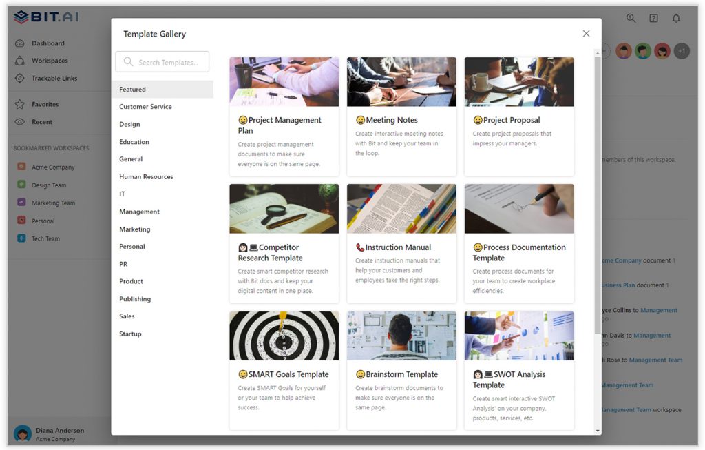 Create Smarter Docs Faster: How to Use Templates in Bit.ai - Bit.ai Blog