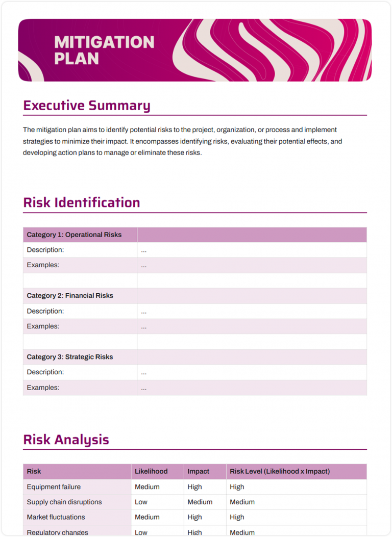 Mitigation Plan: What It Is & How to Create One (Free Template Included)