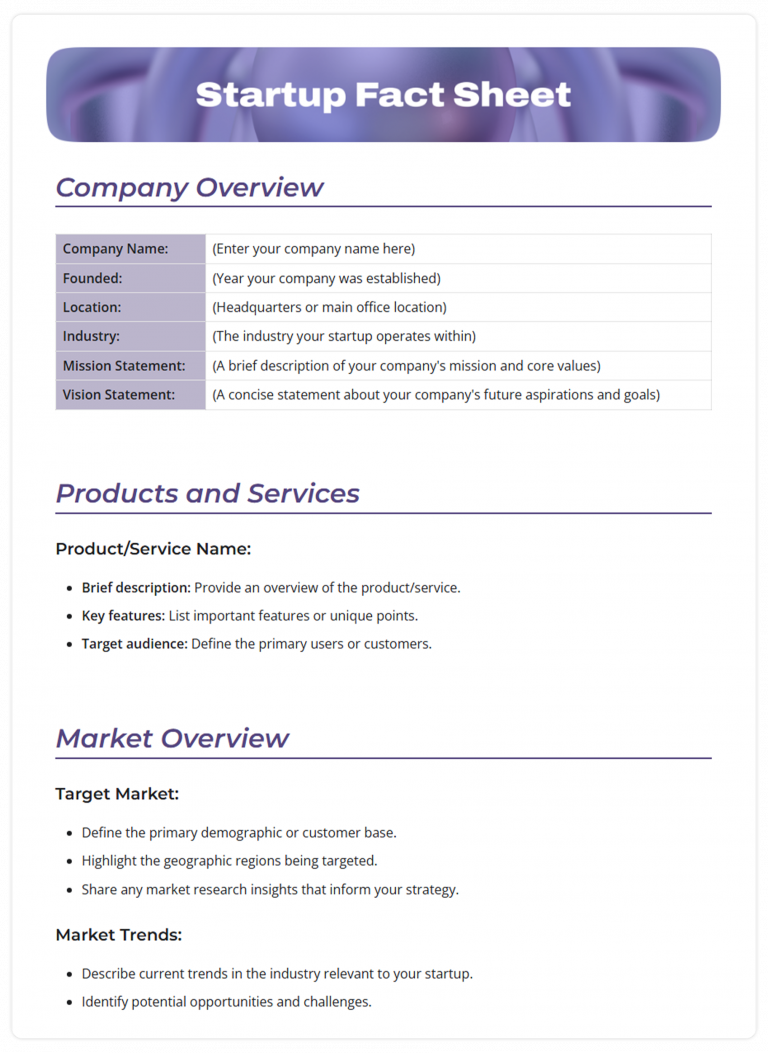 11+ Best Fact Sheet Examples to Make Your Business Stand Out! - Blog